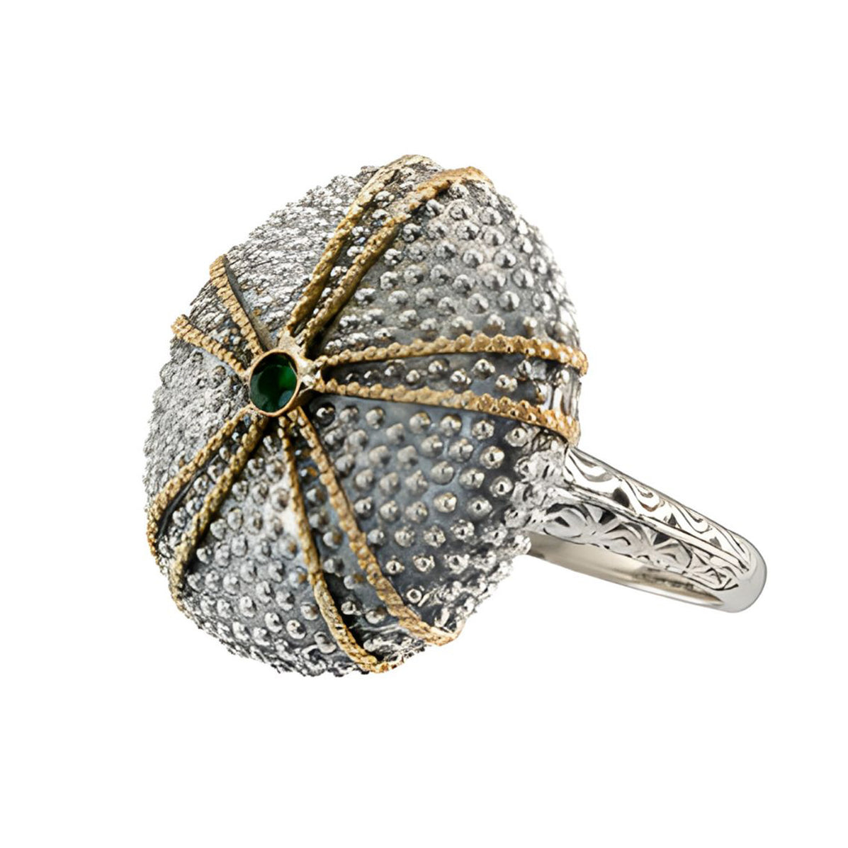 Thalassa Sea Urchin Skeleton Ring with Stone by Gerochristo. — Athena Gaia