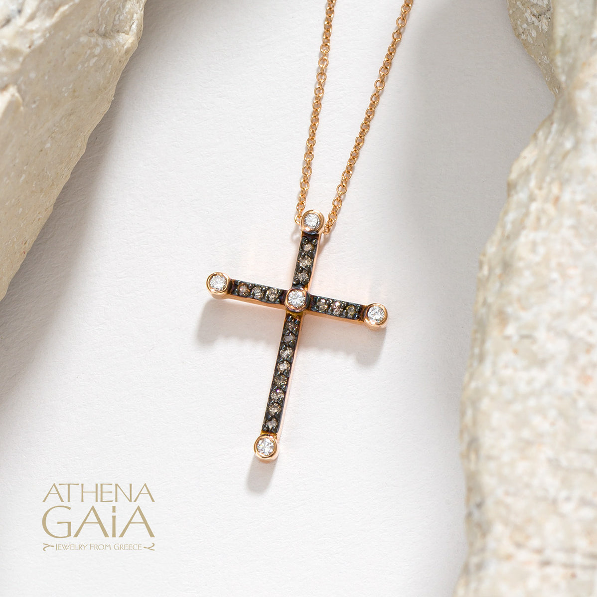 18k Gold Crosses — Athena Gaia