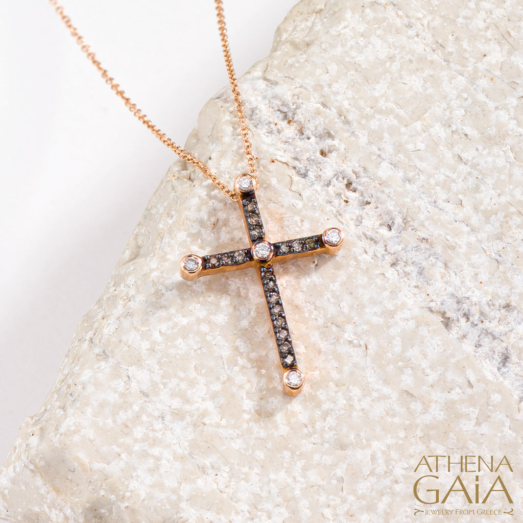 18k Gold Cross Pendants - Greek Orthodox Byzantine Crosses - Handmade ...