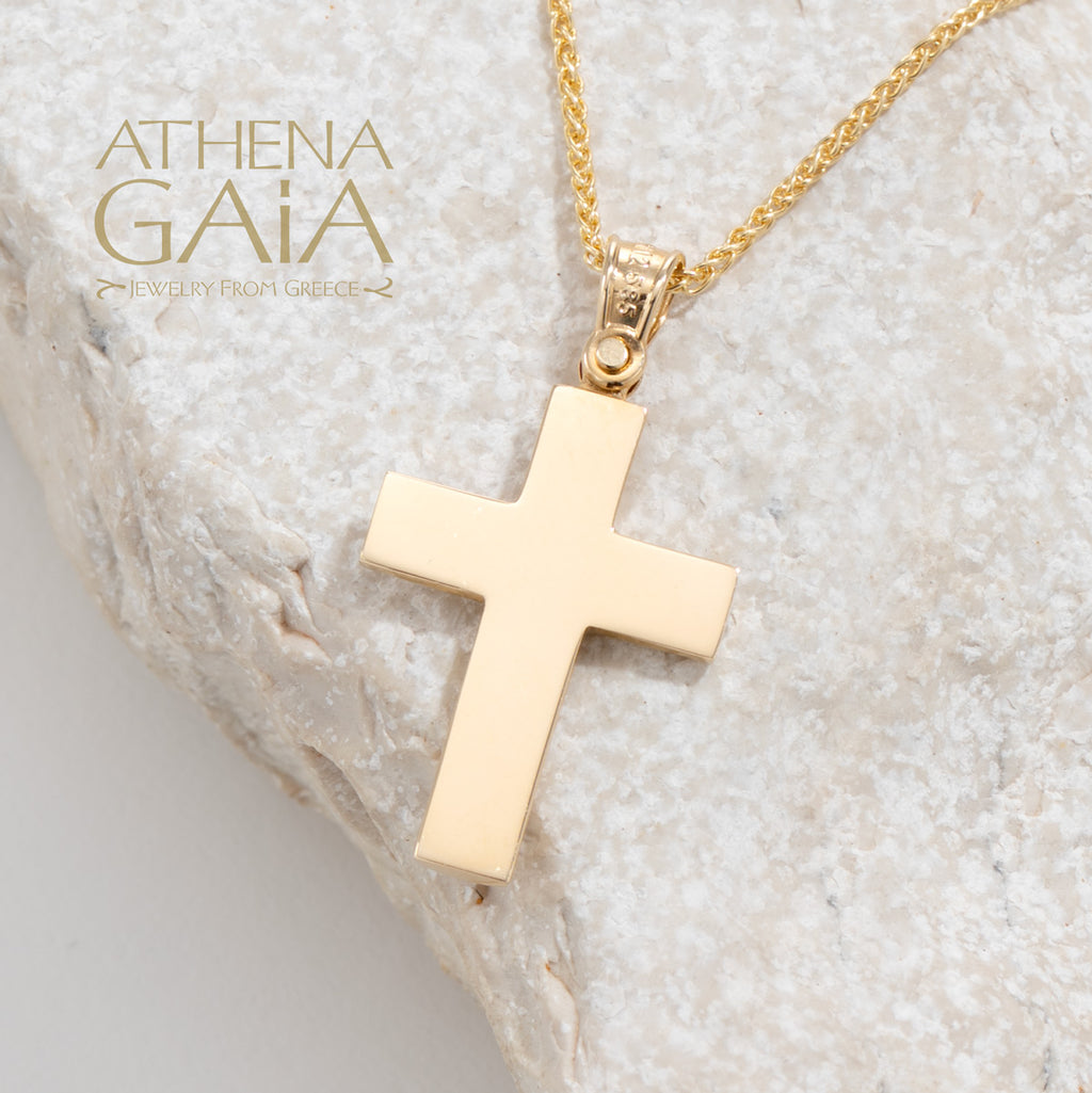 14k Gold Cross Necklaces - Greek Orthodox & Byzantine Crosses — Athena Gaia