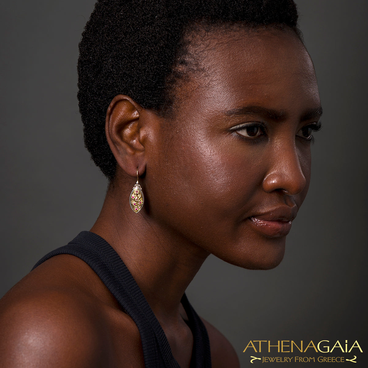 Meadow Shadows Harmony Earrings with Rubies by Gerochristo — Athena Gaia