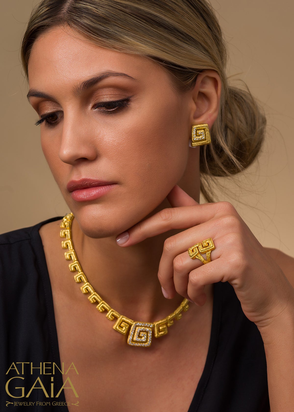 Meander Full Necklace — Athena Gaia