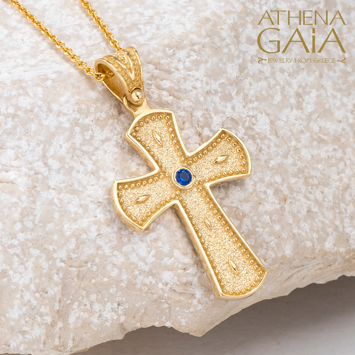 Beaded Western Maltese Cross - 14k Gold - Orthodox Cross — Athena Gaia