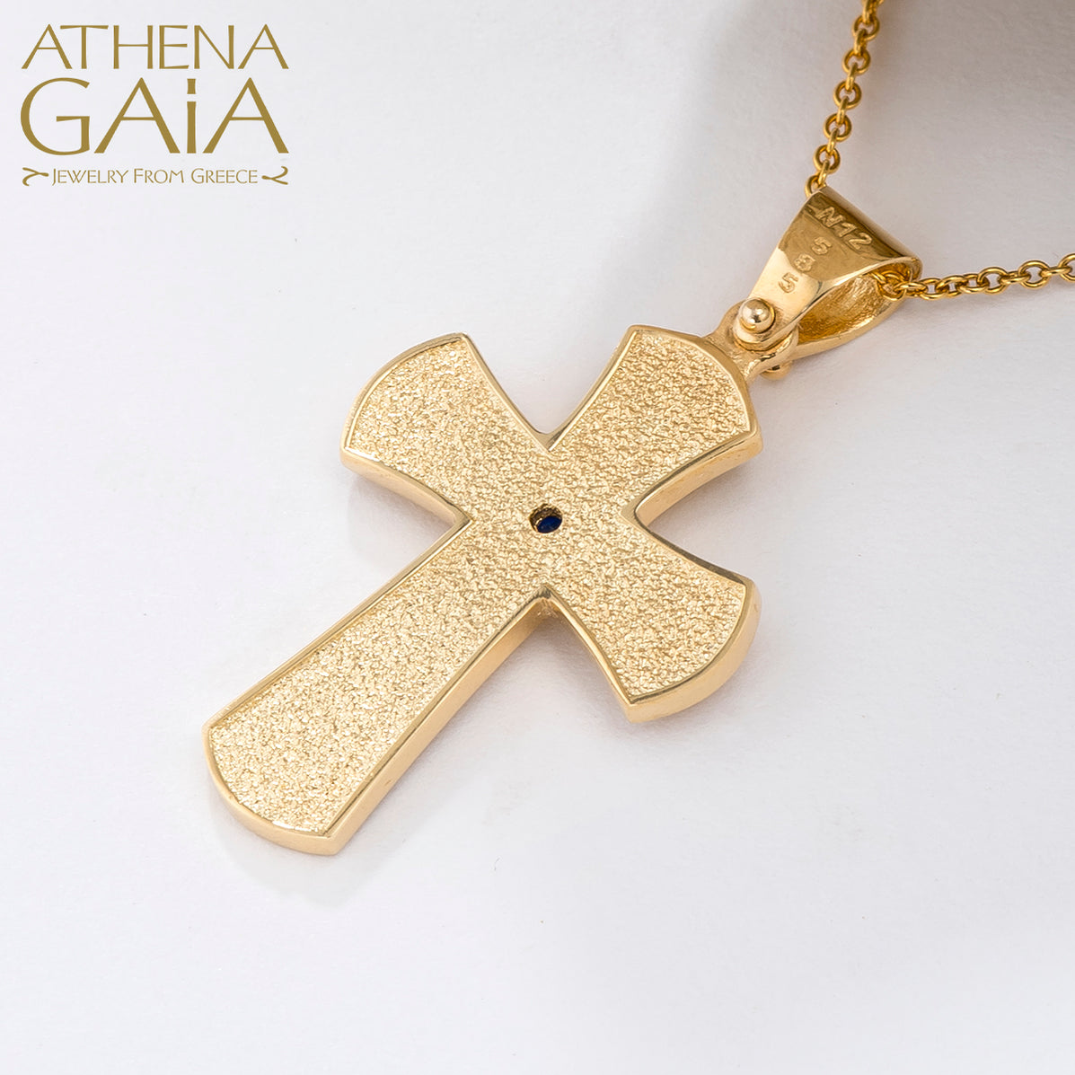 Beaded Western Maltese Cross - 14k Gold - Orthodox Cross — Athena Gaia