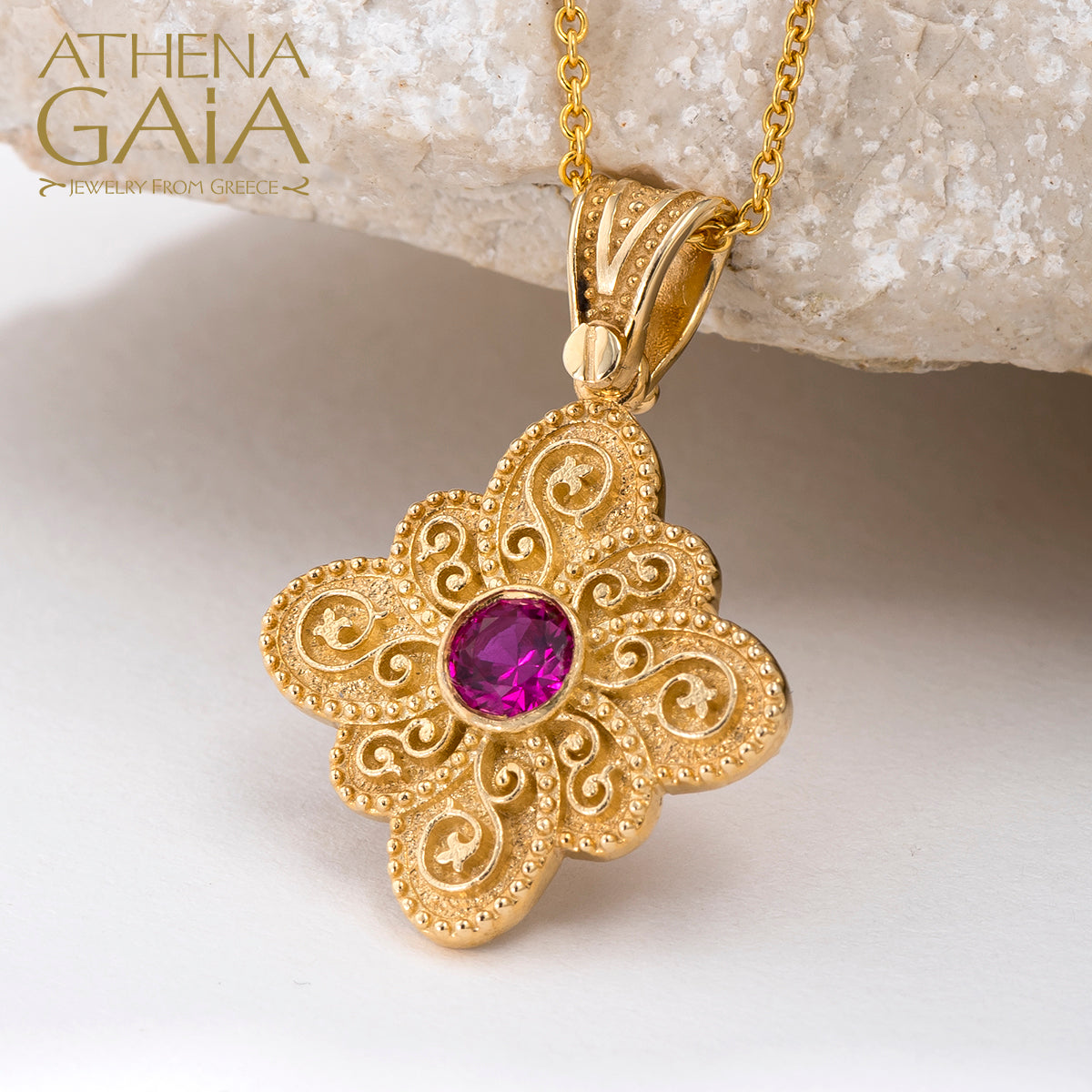 Life Origin Pendant - 14k Gold Pendant — Athena Gaia