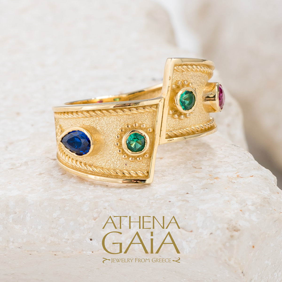 Cut Slide Ring - 14k Gold Ring - Cocktail Ring — Athena Gaia