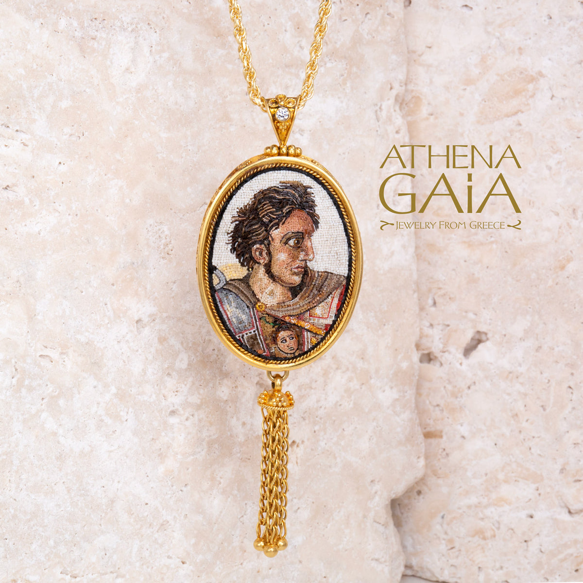Alexander the Great Pendant - 18k Gold Pendant — Athena Gaia