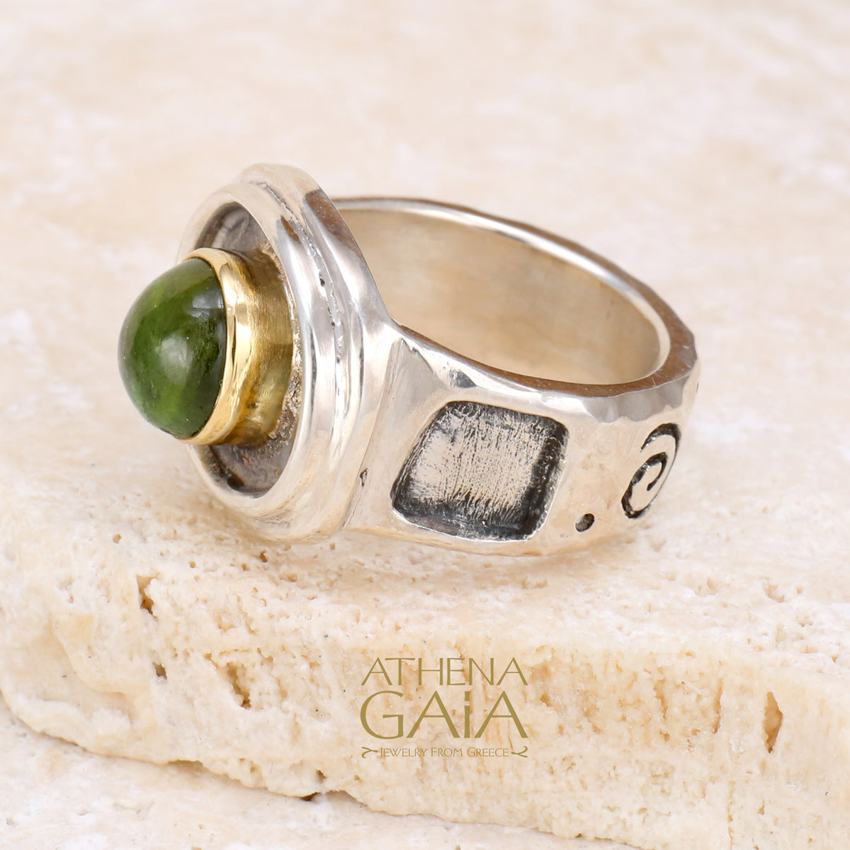 Greek Tourmaline Swirling Reef Ring by Evangelatos — Athena Gaia