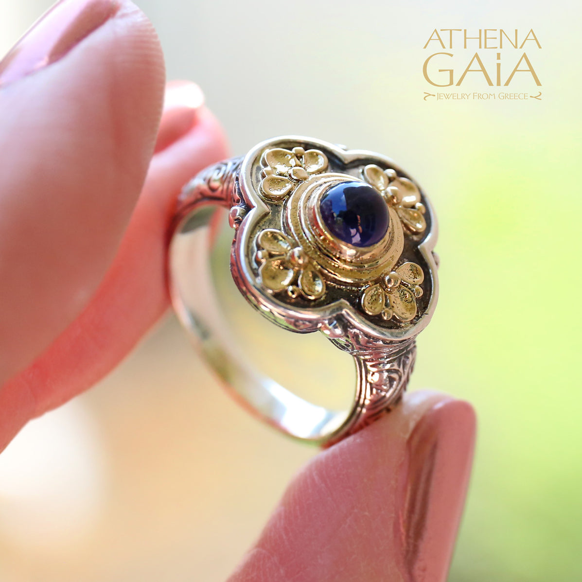Greek Athenian Flower Ring by Gerochristo — Athena Gaia