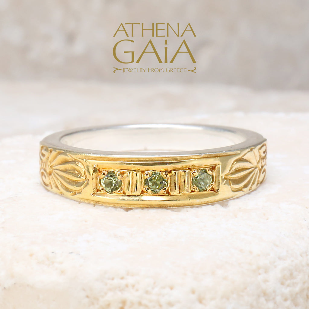 Evangelatos Handmade Greek and Byzantine Rings: Athena Gaia Greek Jewelry