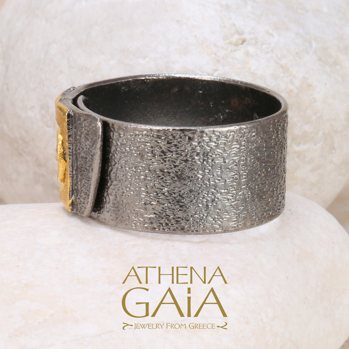 Greek Spiral Ring - Gold Plated Sterling Silver Ring — Athena Gaia