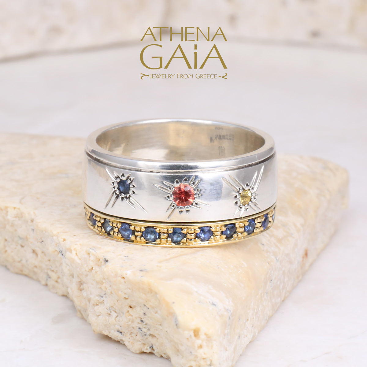Star Spangled Band Ring by Evangelatos — Athena Gaia