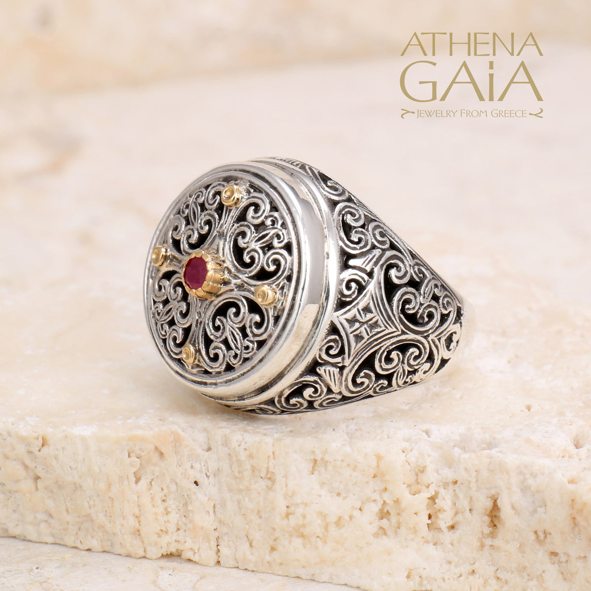 Synergy Cross Ring by Gerochristo — Athena Gaia