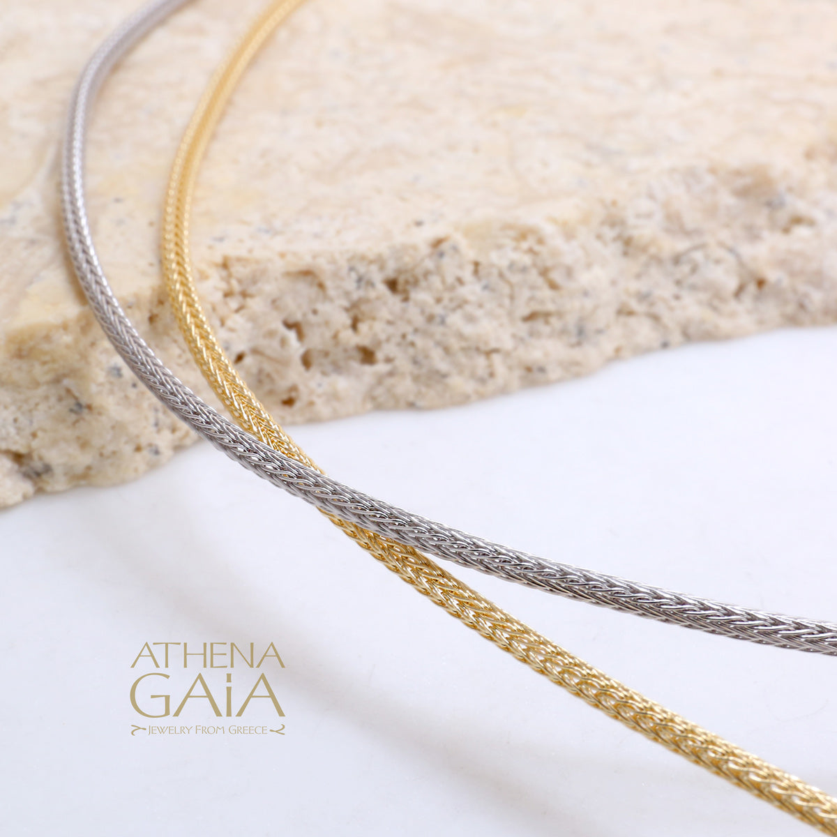 Woven 14k Gold Chain — Athena Gaia