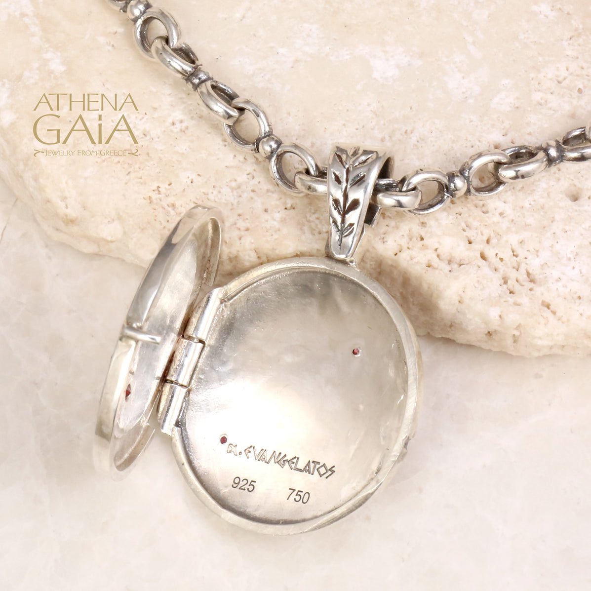 Peace Greek Locket by Evangelatos — Athena Gaia