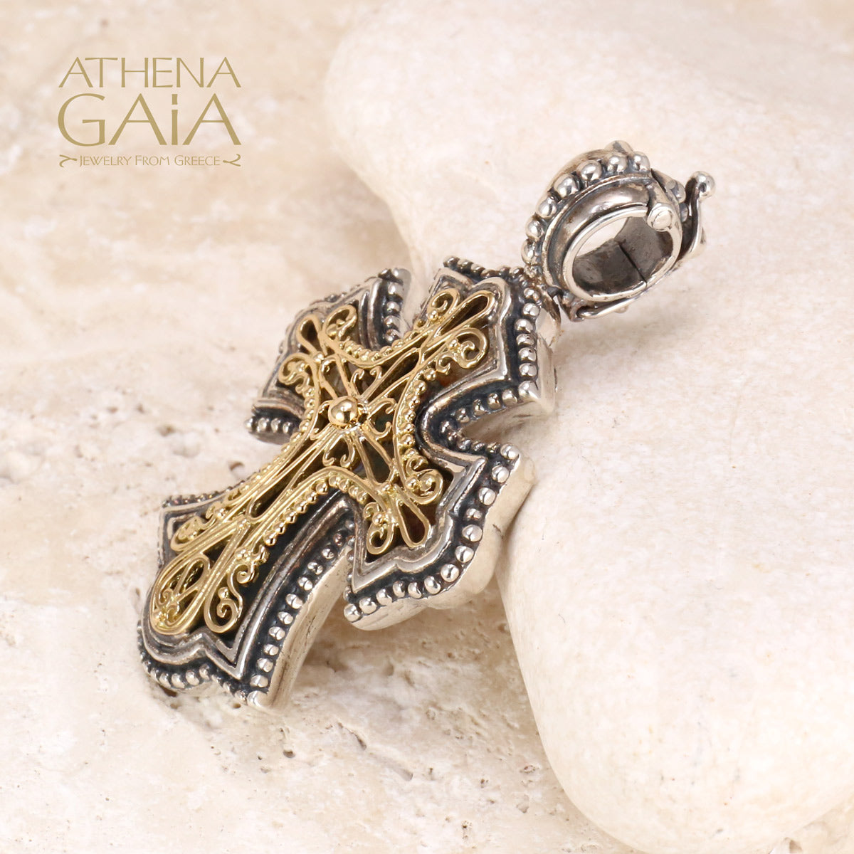 Filigree Flared Orthodox Cross by Gerochristo — Athena Gaia
