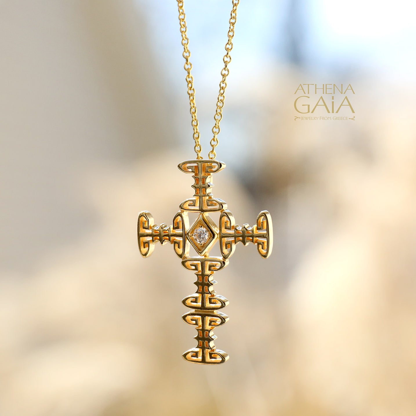 Thracian Latin Cross with Necklace by Kouzoupis — Athena Gaia