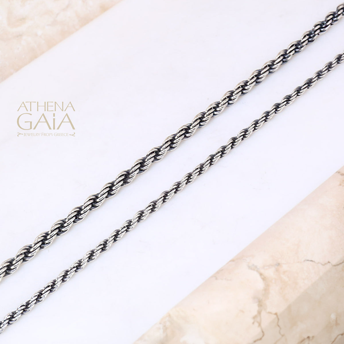 Unique Sterling Silver Rope Chain — Athena Gaia