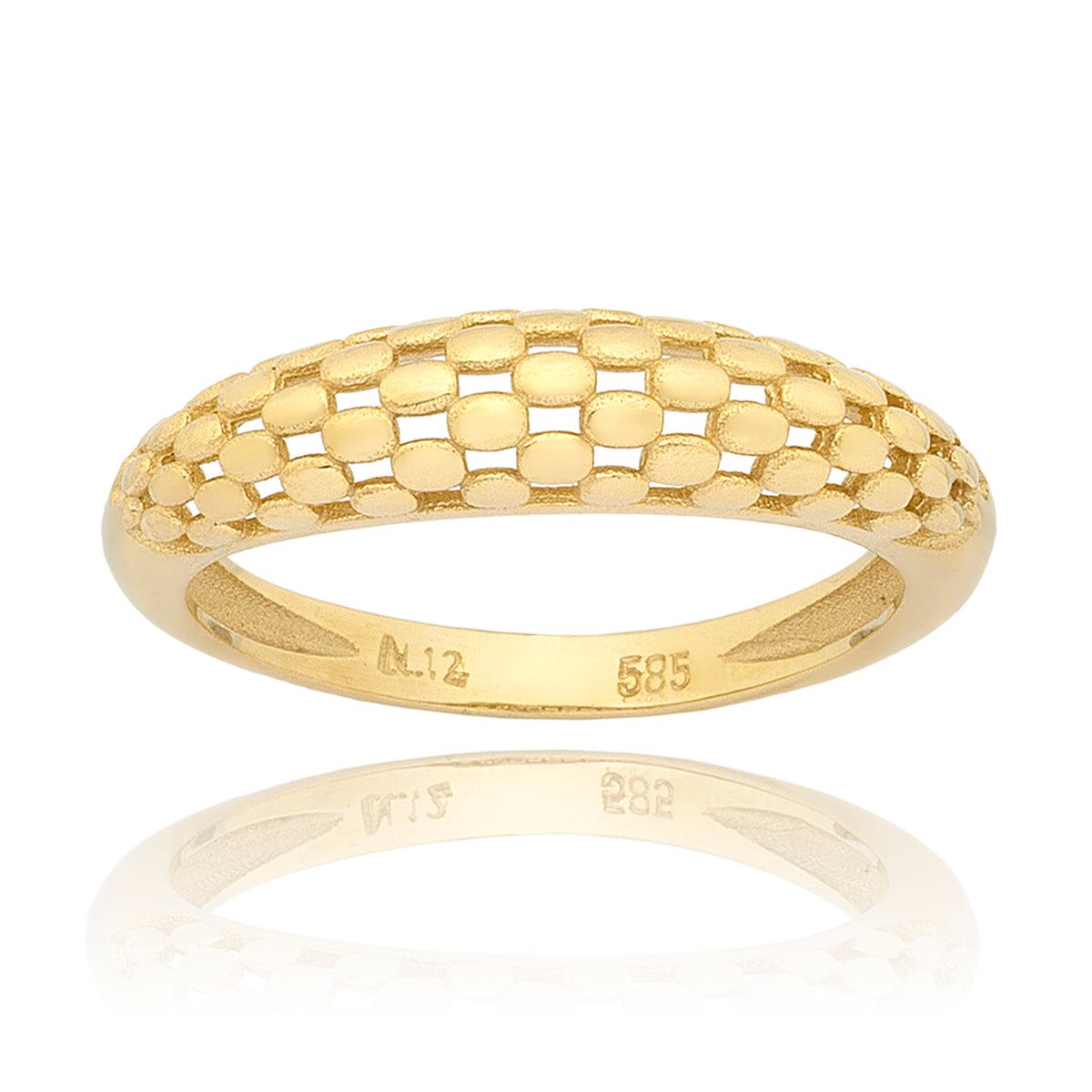 Checker Ring - 14k Gold Ring - Cocktail Ring — Athena Gaia