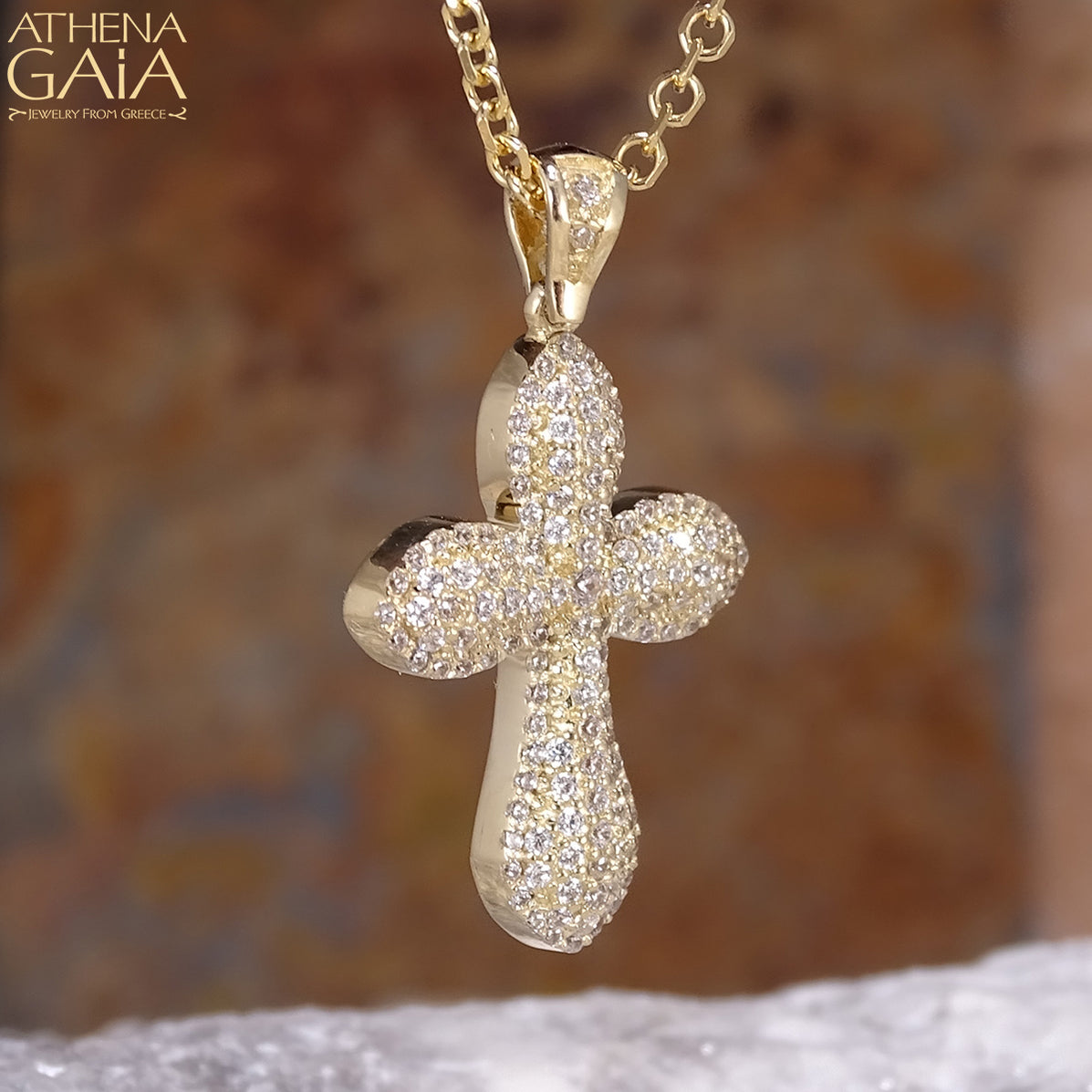 Bulbous Flared Cross - 14k Gold - Orthodox Cross - Baptismal Cross ...