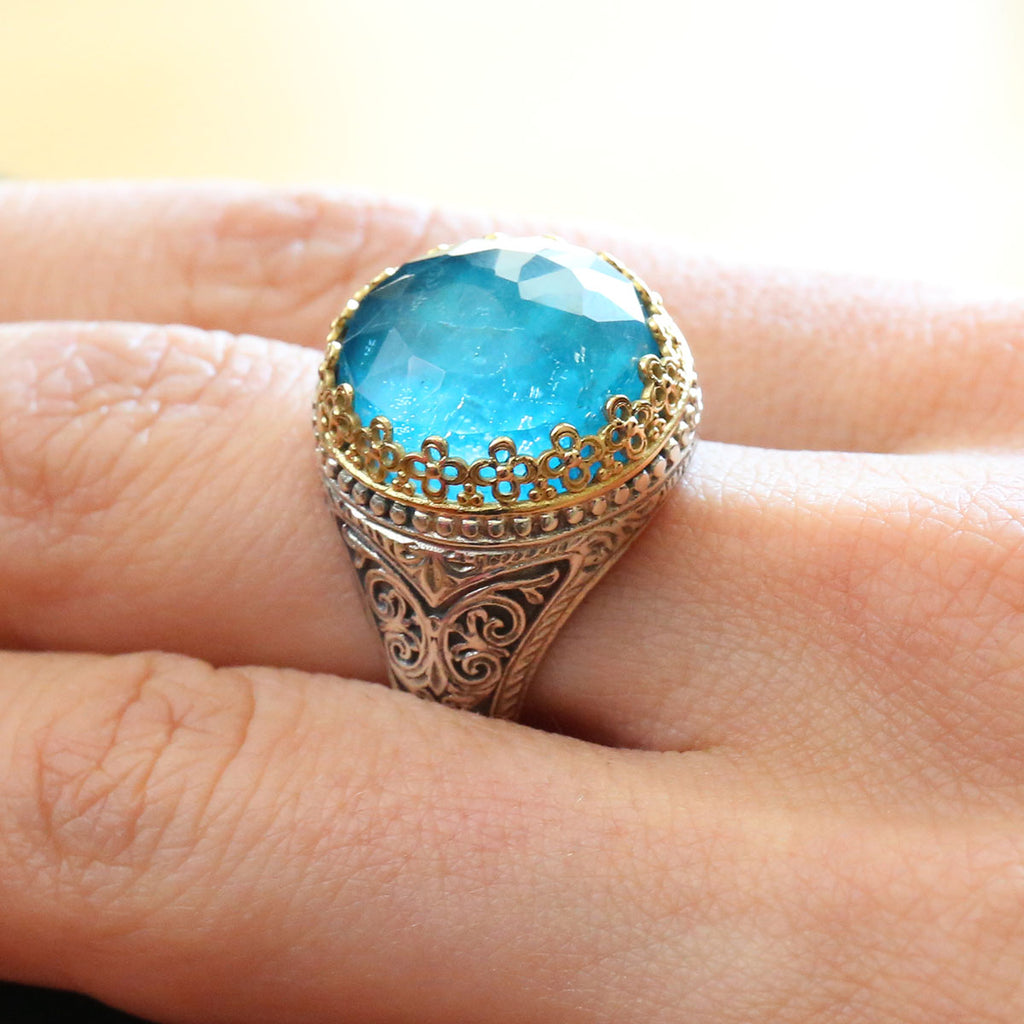 Large Stone Rings: Athena Gaia Greek Jewelry