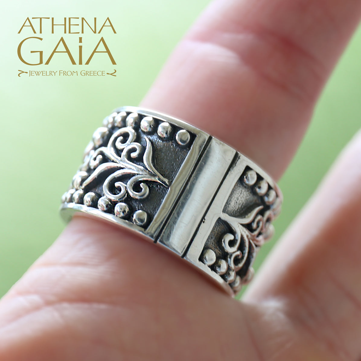 Ivy Pebble Path Ring by Yianni — Athena Gaia