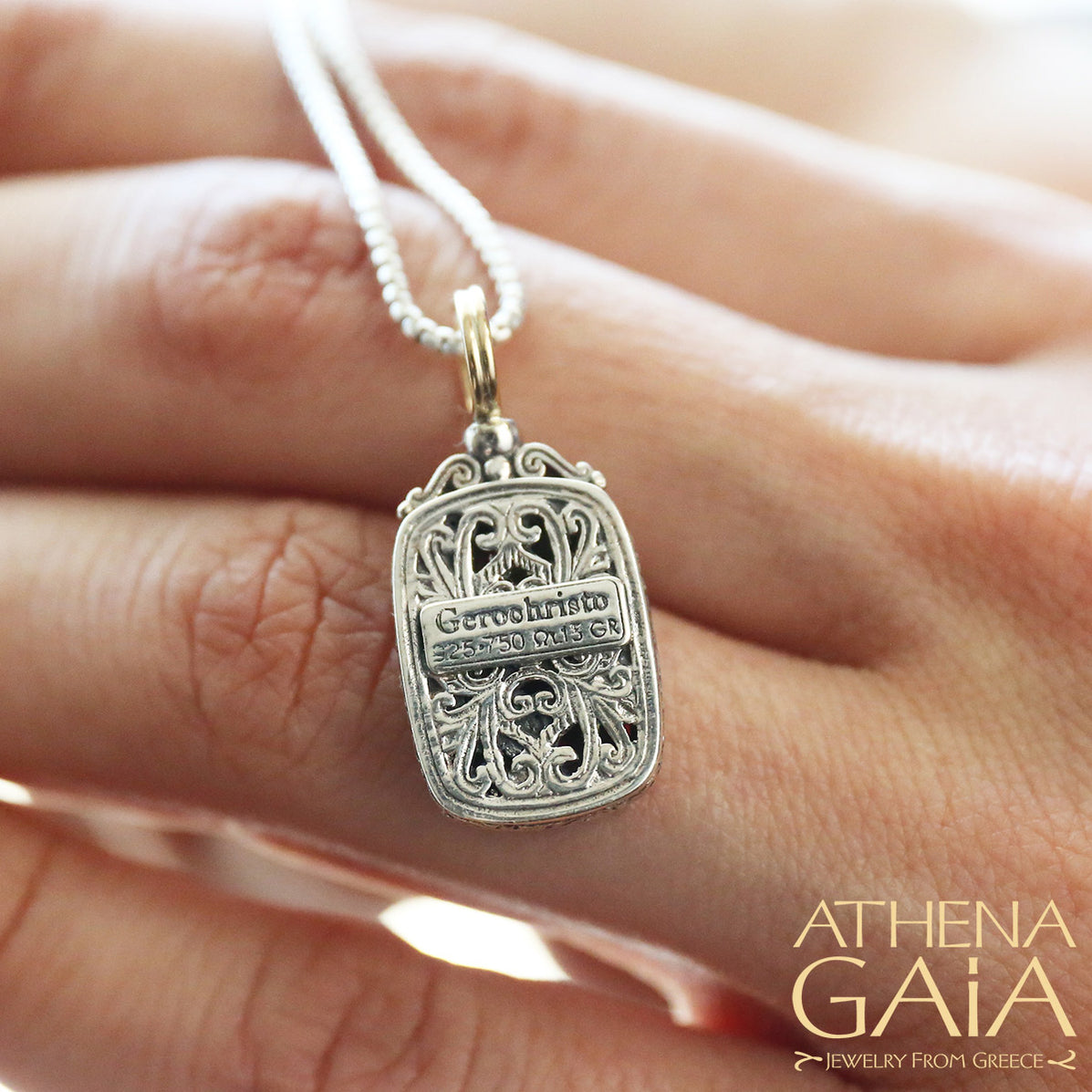 Mediterranean Ruby Tablet Pendant by Gerochristo — Athena Gaia