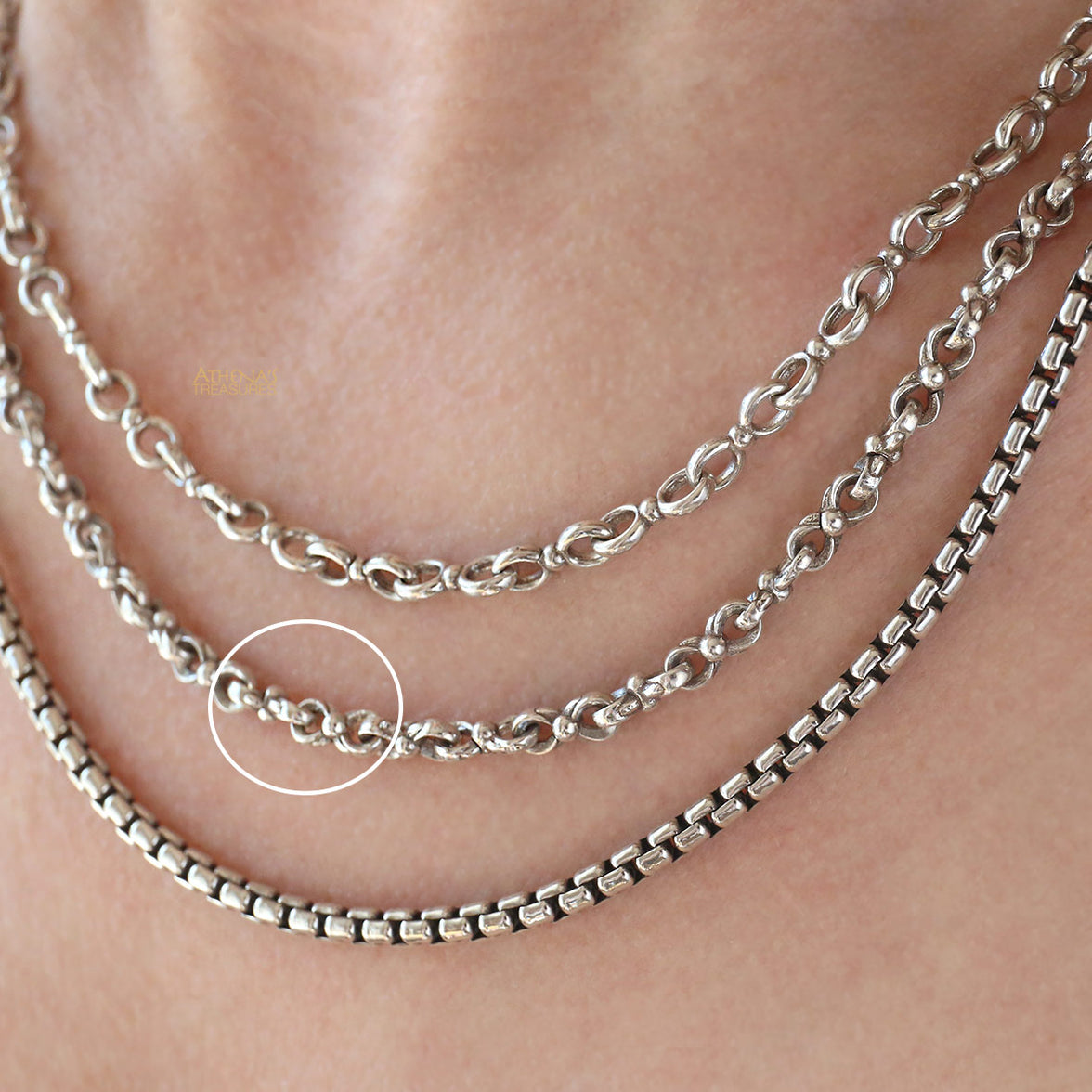 Heavy Sterling Silver Double Loop Chain by Gerochristo — Athena Gaia