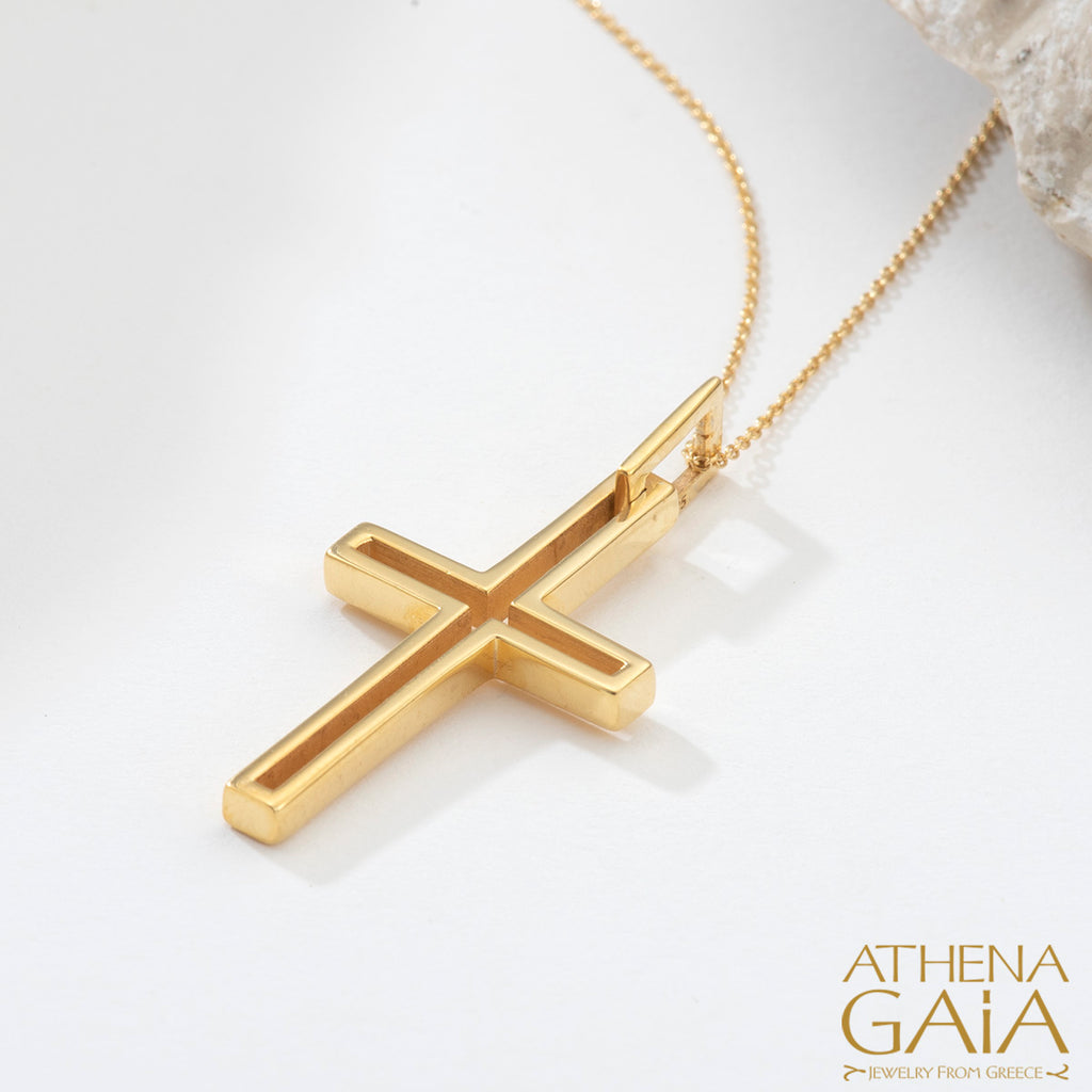18k Gold Crosses — Athena Gaia