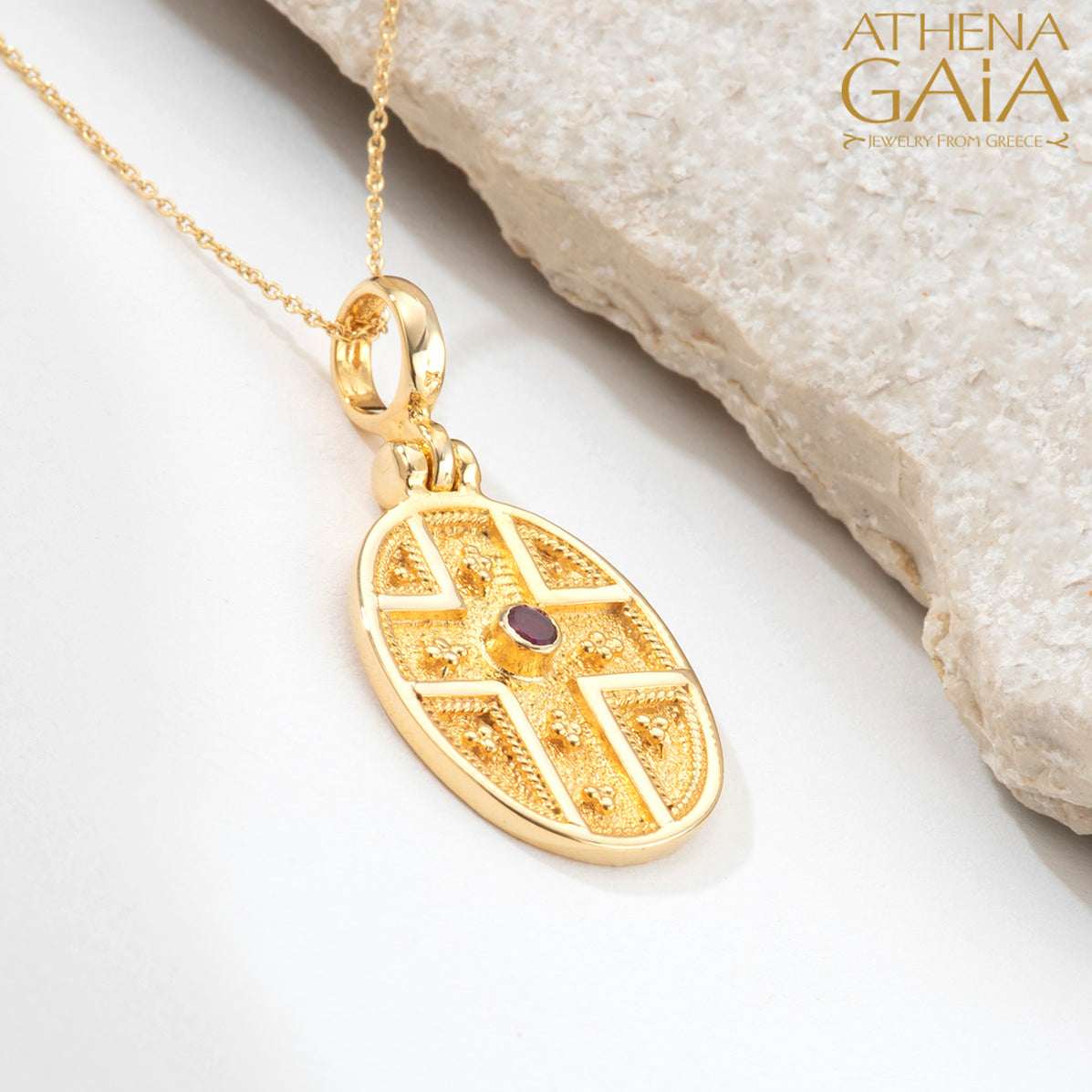 Oval Konstantinata - 18k Gold - Byzantine Embroidery Konstantinata ...