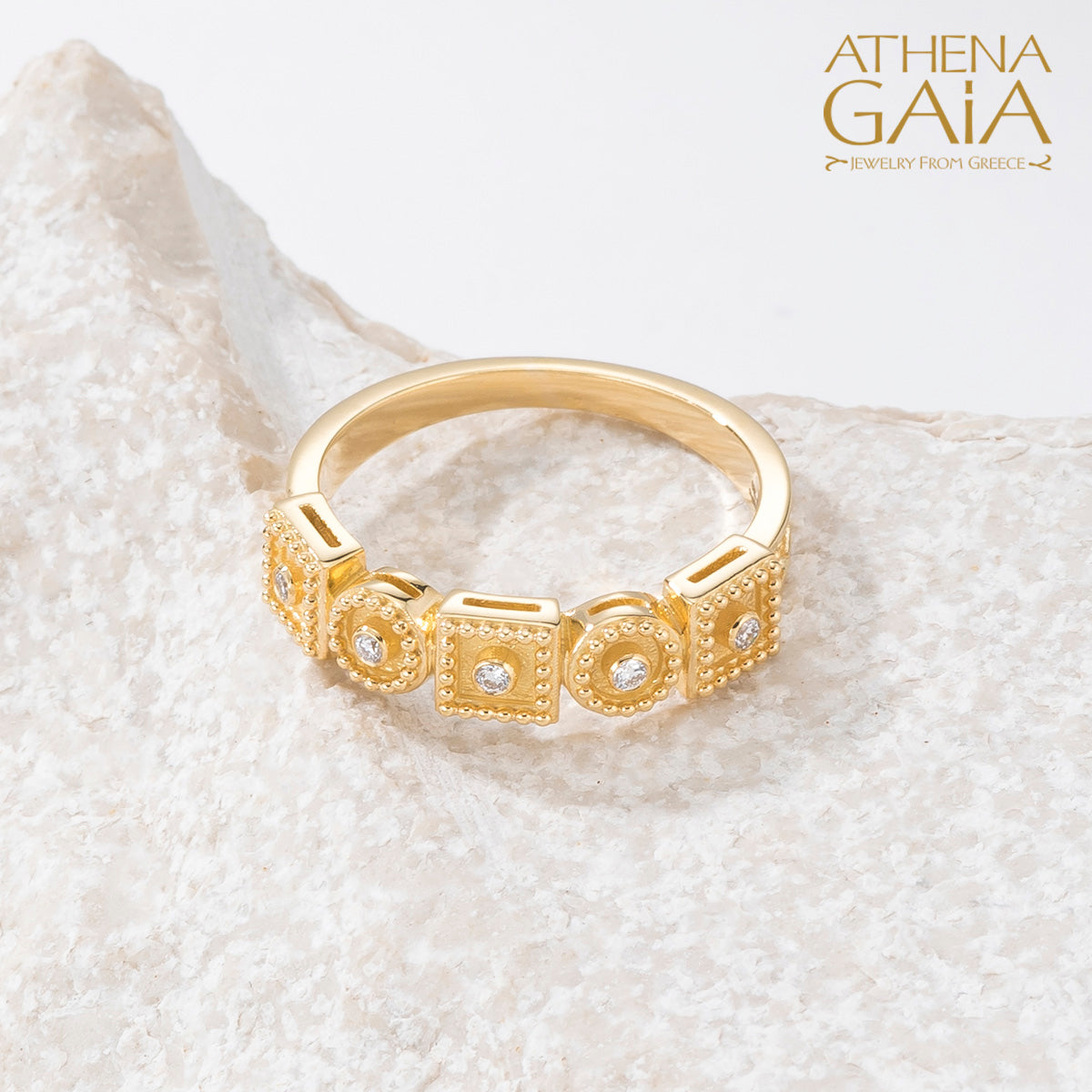 5 Ornament Geometric Ring — Athena Gaia