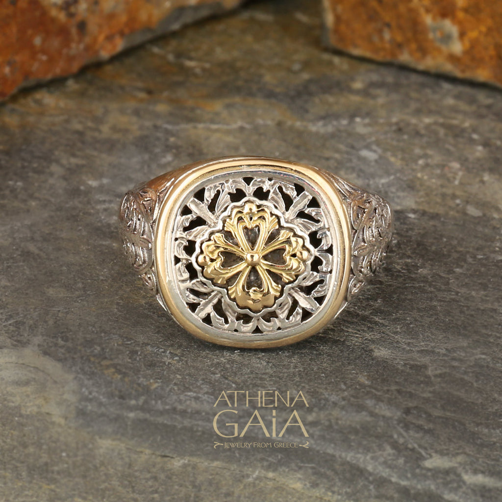 Strong Rings for Men: Athena Gaia Greek Jewelry