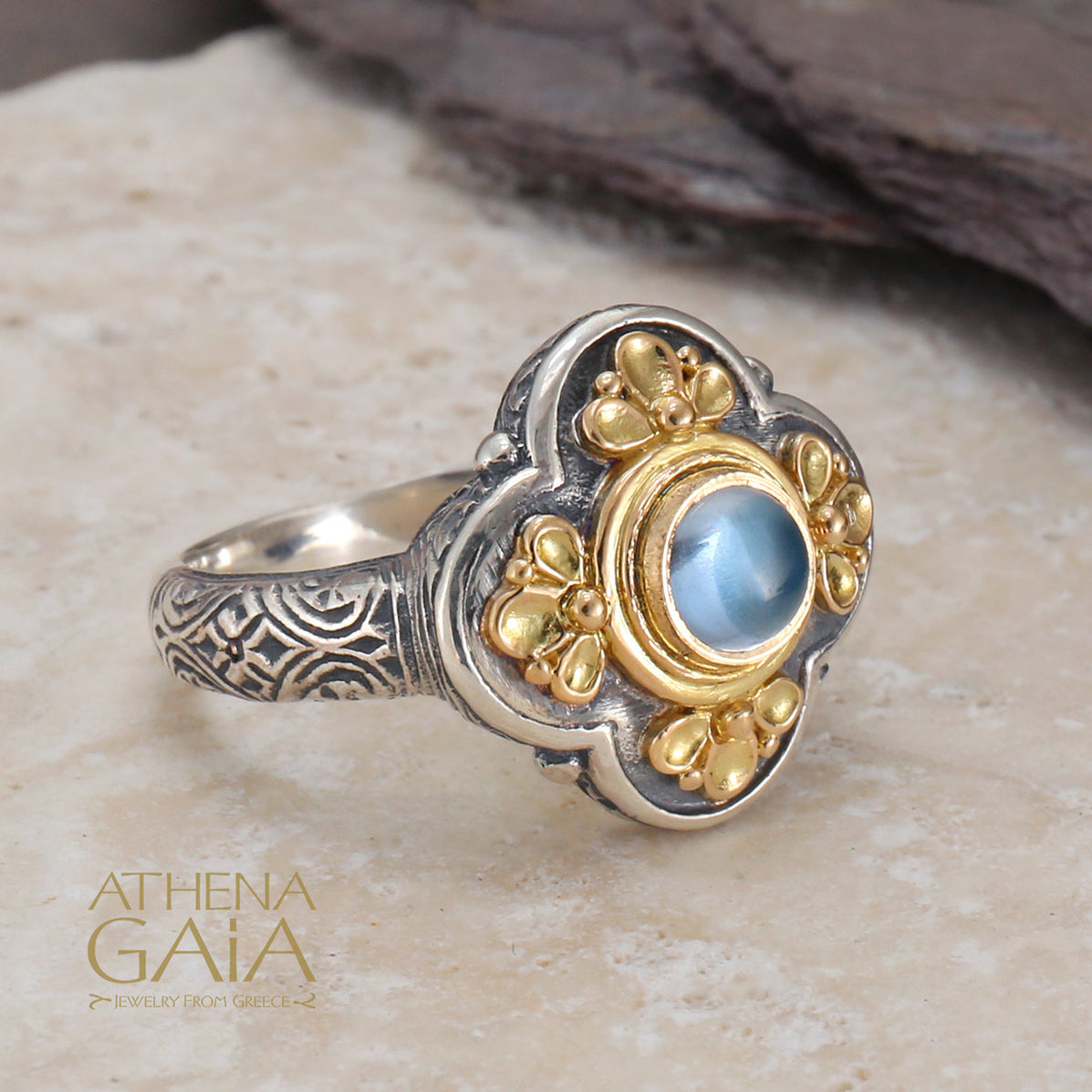 Greek Athenian Flower Ring by Gerochristo — Athena Gaia