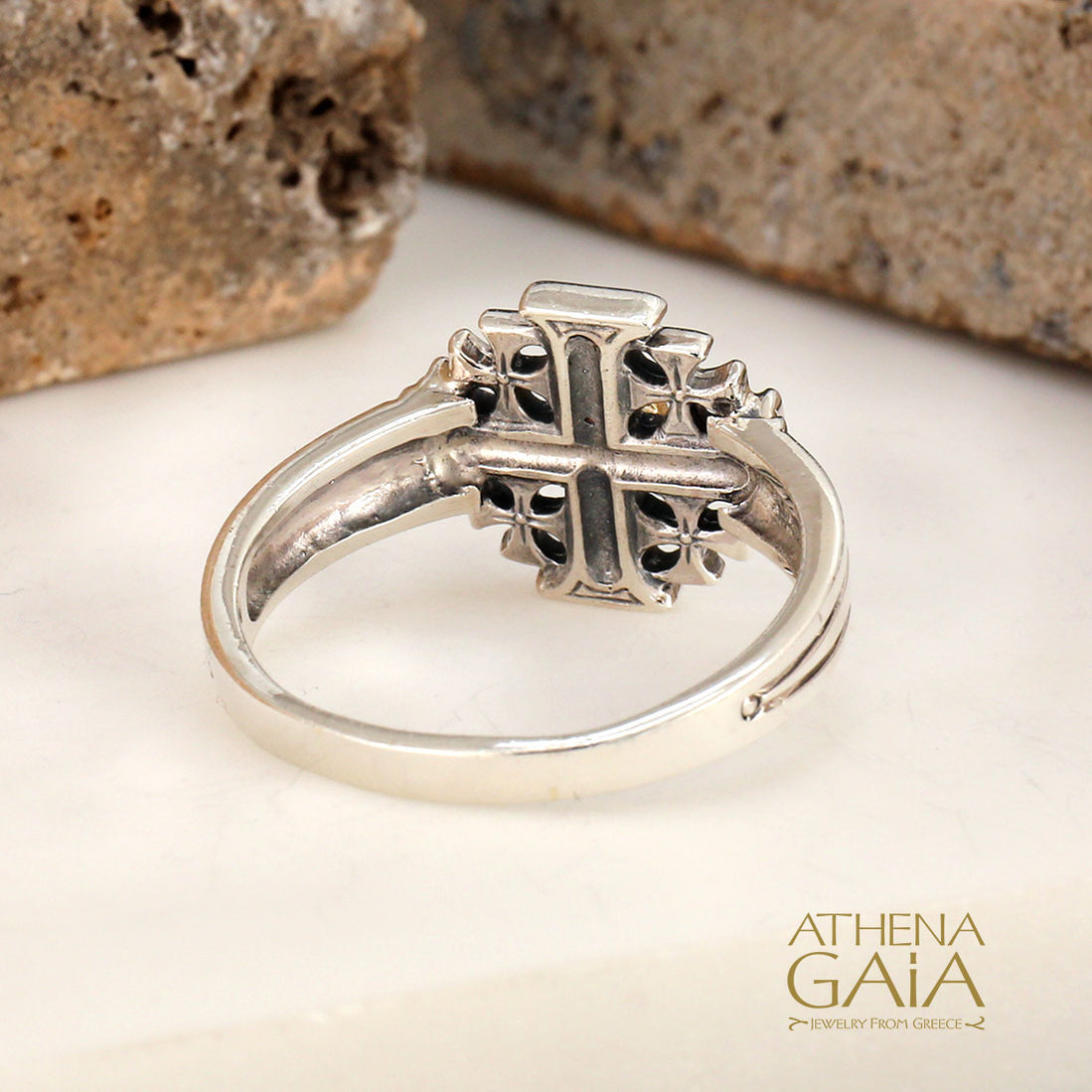 Jerusalem Cross Ring by Gerochristo — Athena Gaia