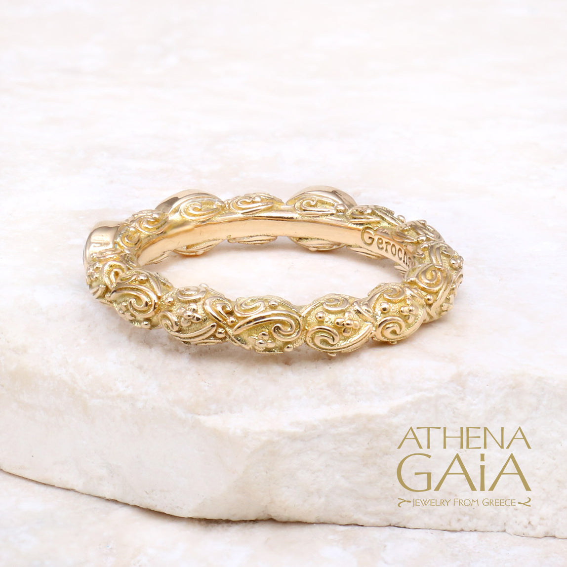Meadow Breeze Triple Oval Stone Ring - 18k Gold Ring - Stackable Ring — Athena Gaia